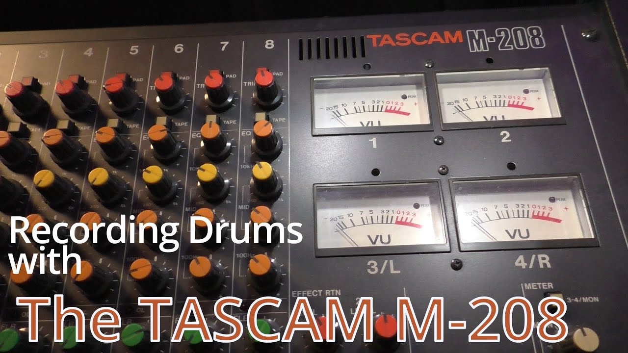 How to play drums with the Tascam M-208 - YouTube