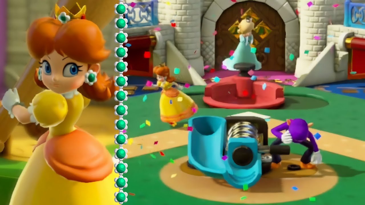Super Mario Party Mini League Baseball Daisy and Mario vs Rosalina and ...