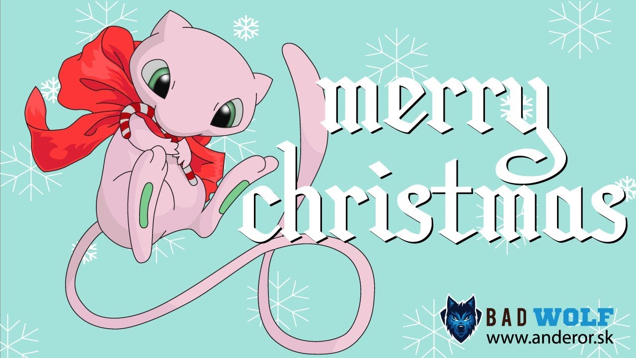 Christmas MEW Pokemon Illustration ( Illustrator speedart) | BAD WOLF ...