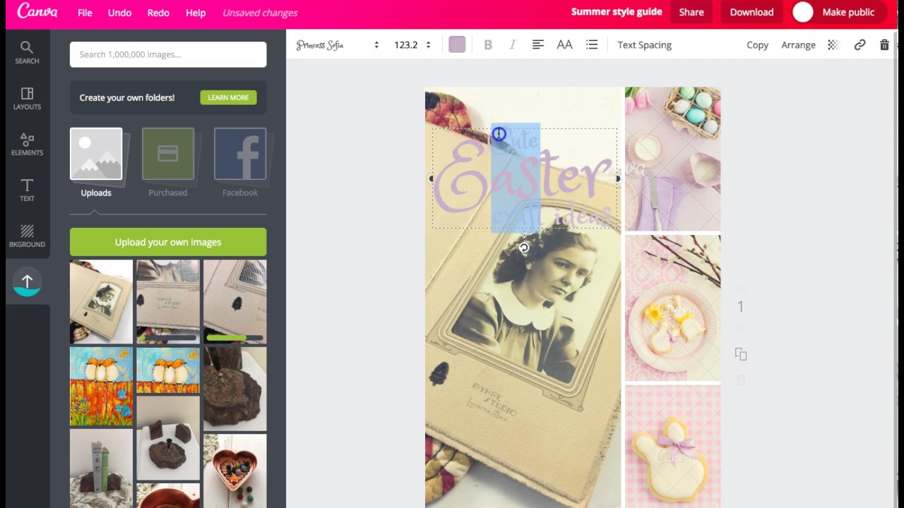 How To Make Multiple Picture Layouts For Etsy Pinterest In Canva - YouTube