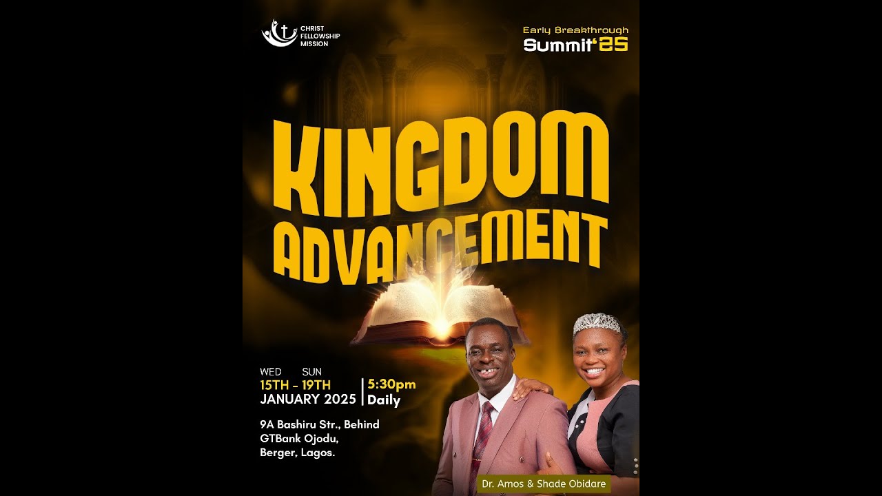 SUNDAY SERVICE ( DIVINE ADVANCEMENT ) || CHRIST FELLOWSHIP MISSION ...