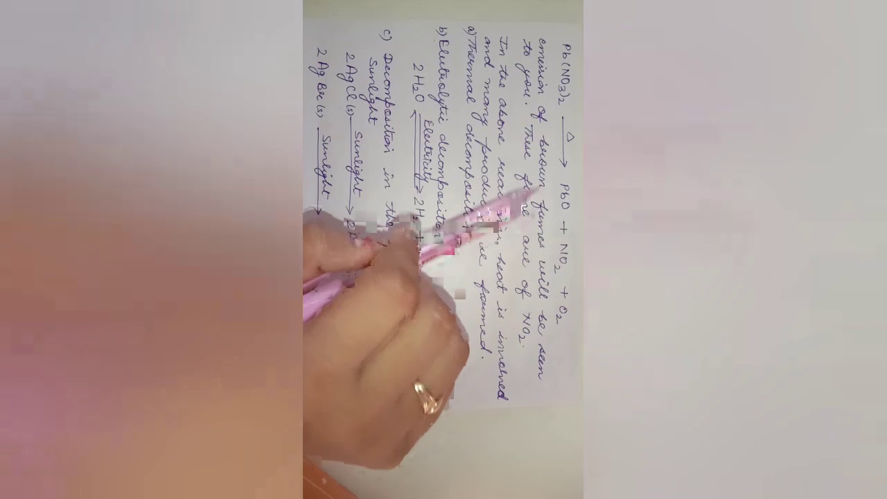 Decomposition Reaction Class 10th By Mohini Aggarwal YouTube decomposition-reaction-class-10th-by-mohini-aggarwal-youtube
