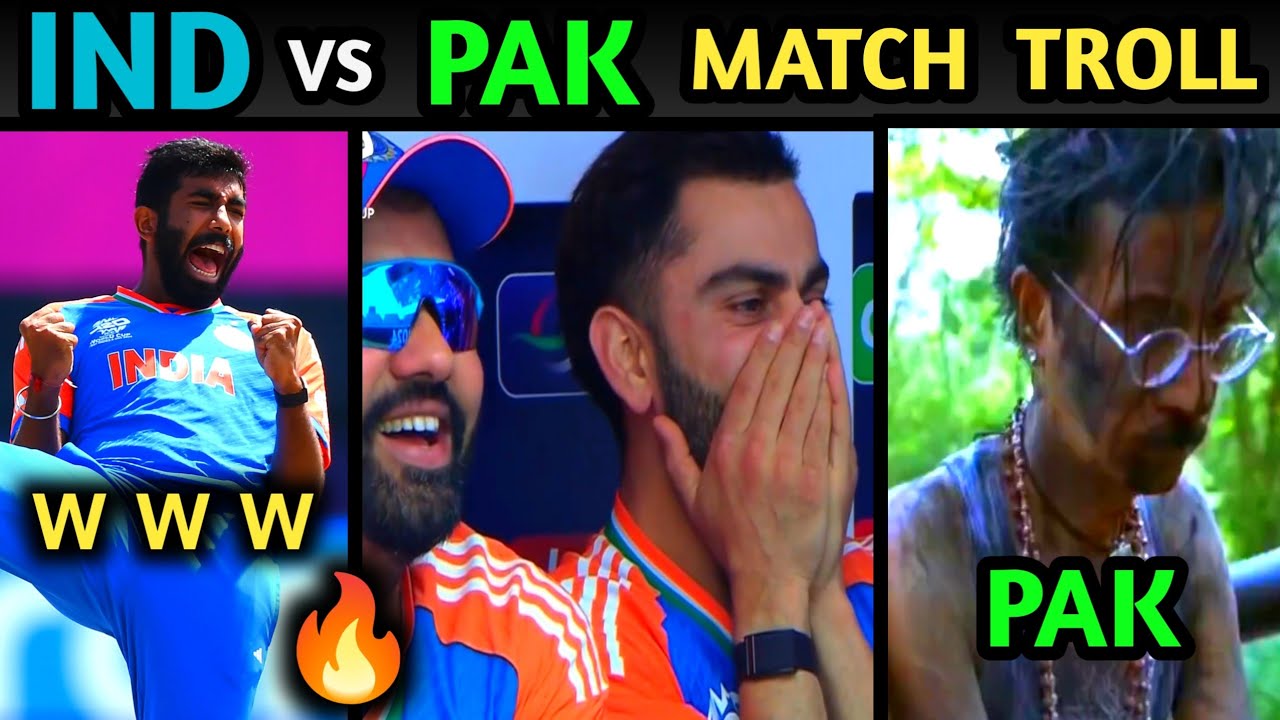 IND VS PAK MATCH TROLL 😂 ||BUMRAH 🔥 T20 WORLD CUP 2024 - YouTube