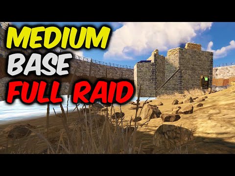 Modded Rust Server Medium NPC Base Full Raid #pve #rust - YouTube