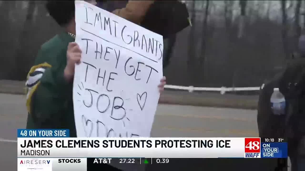 James Clemens HS students protest against ICE - YouTube