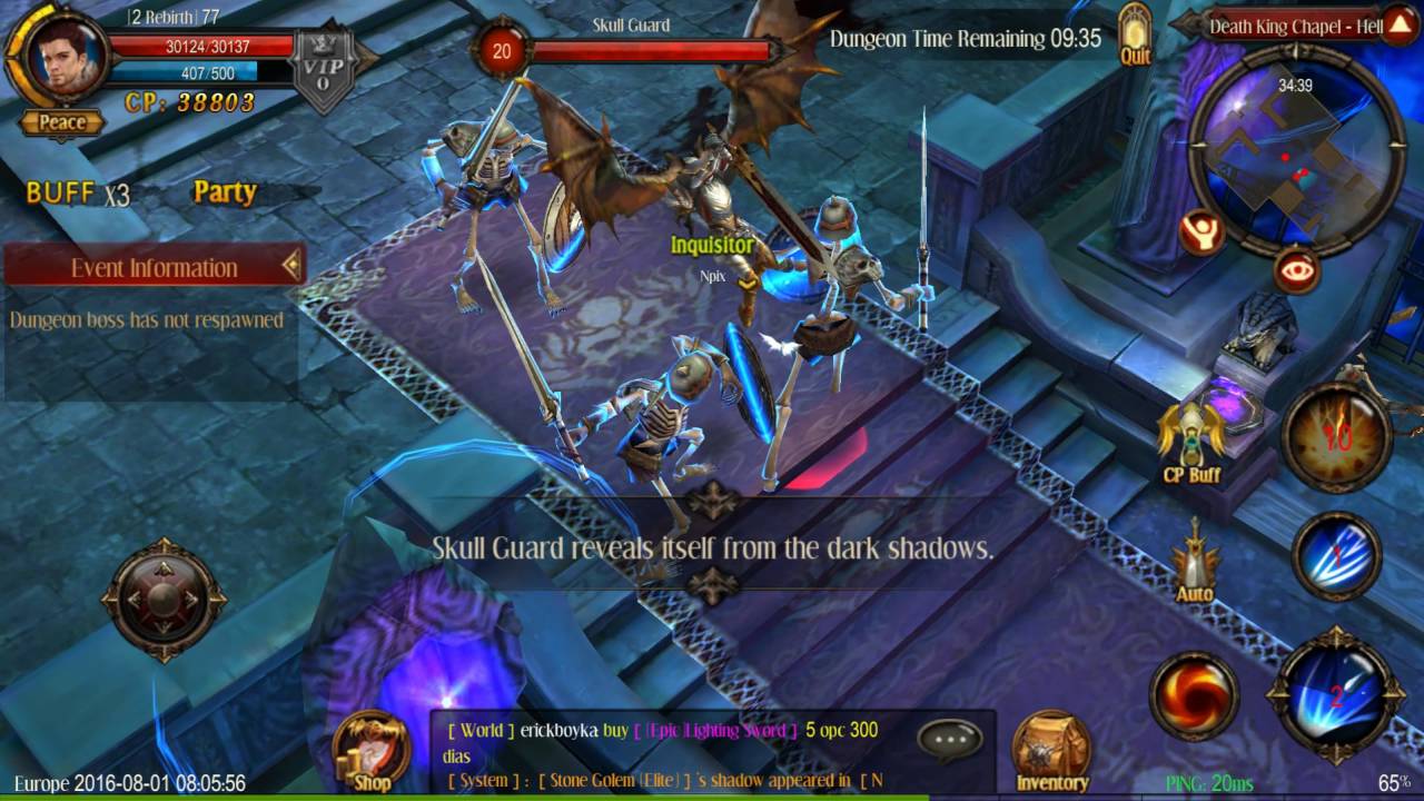 Mu Origin - Death King Chapel (Hell) - First Dungeon - Mobile - Android ...