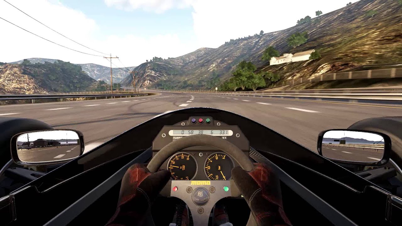 Project CARS Lotus 98T California Highway Rev WR Cockpit - YouTube