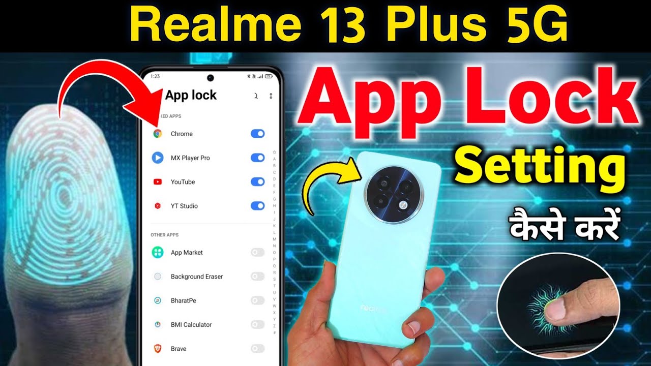 How To Lock App In Realme 13 Plus 5G/Realme 13 Plus App Lock Setup in ...