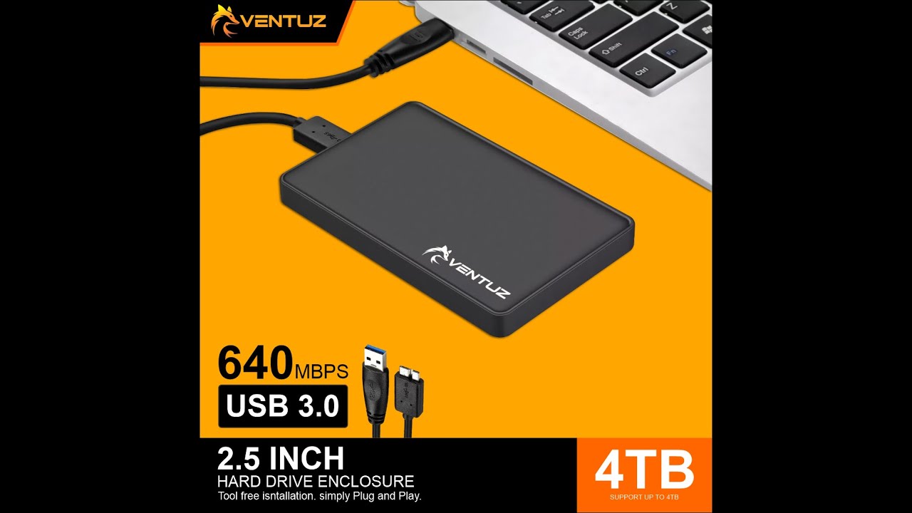 ventuz enclosure ssd and harddisk 2.5inc usb 3.0 | Trailer - YouTube