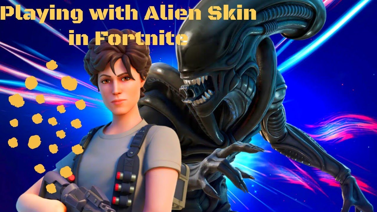 Playing Fortnite STW with the Scary Alien Skin - YouTube