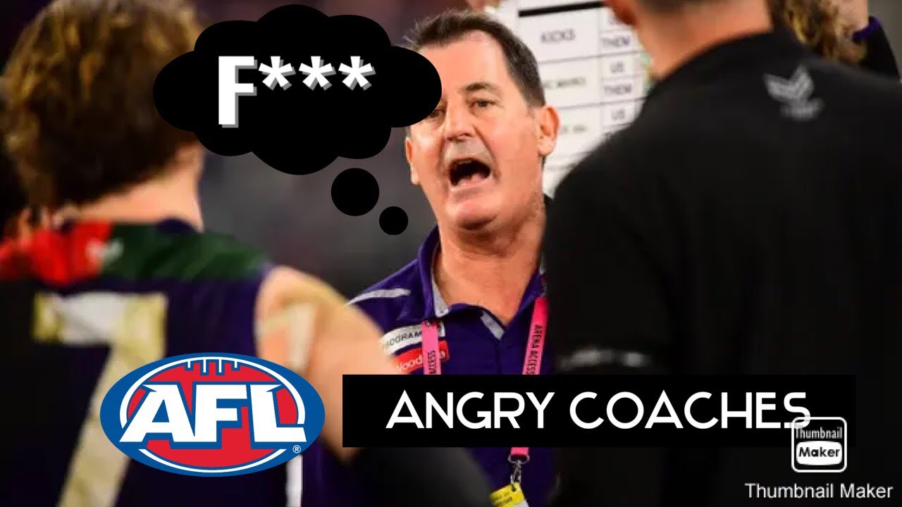 AFL angry coach moments - YouTube