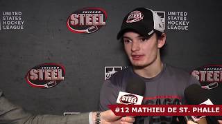 Steel Forward Mathieu De St. Phalle Postgame - March 7, 2020 vs ...