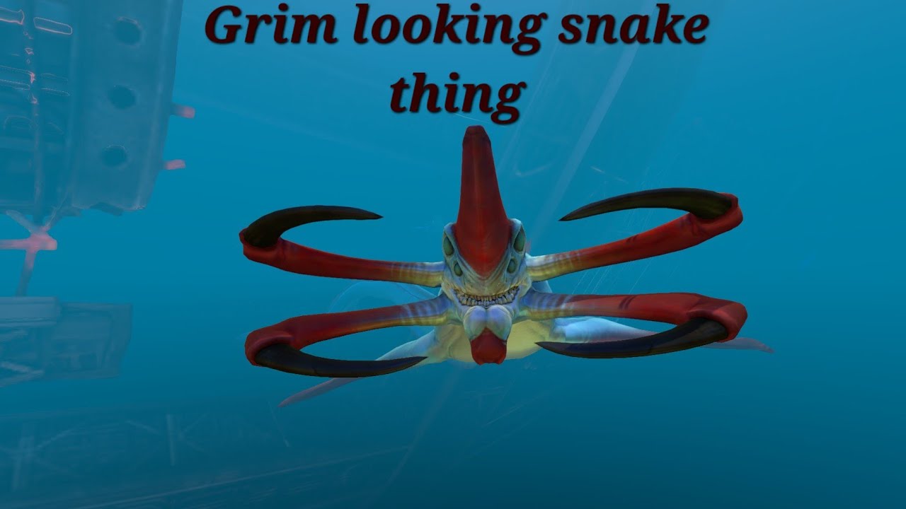 Grim looking snake thing. | Goji plays subnautica episode 2 - YouTube