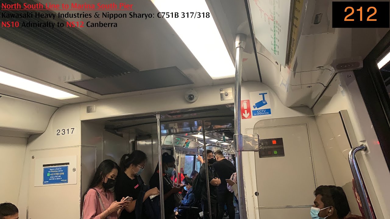 ⁴ᴷ [SP1900] SMRT Trains, NSL Train Ride [Admiralty → Canberra] - Kawasaki C751B 317/318 - YouTube