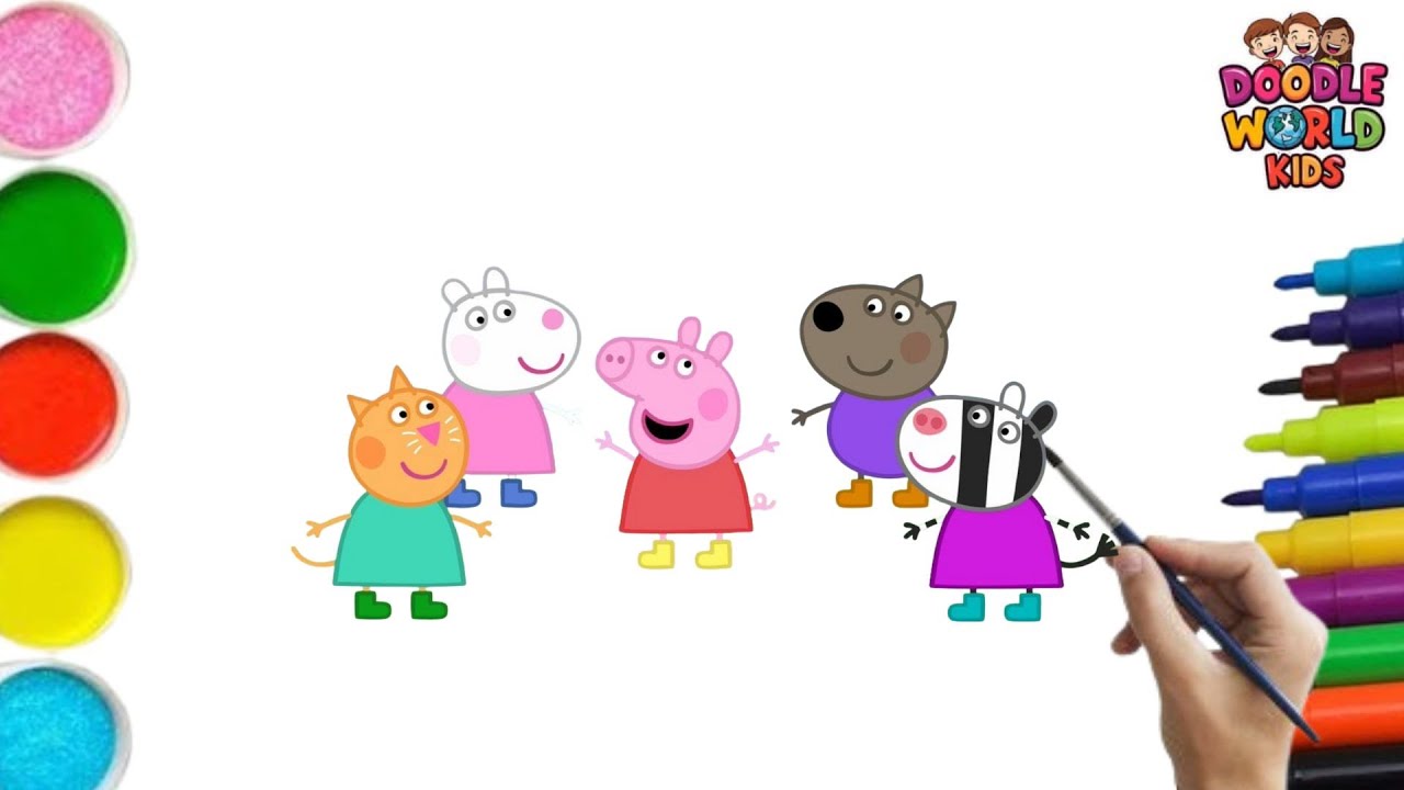 How to Draw PeppaPig | Humpty Dumpty Nursery Rhyme | Easy Drawing for ...