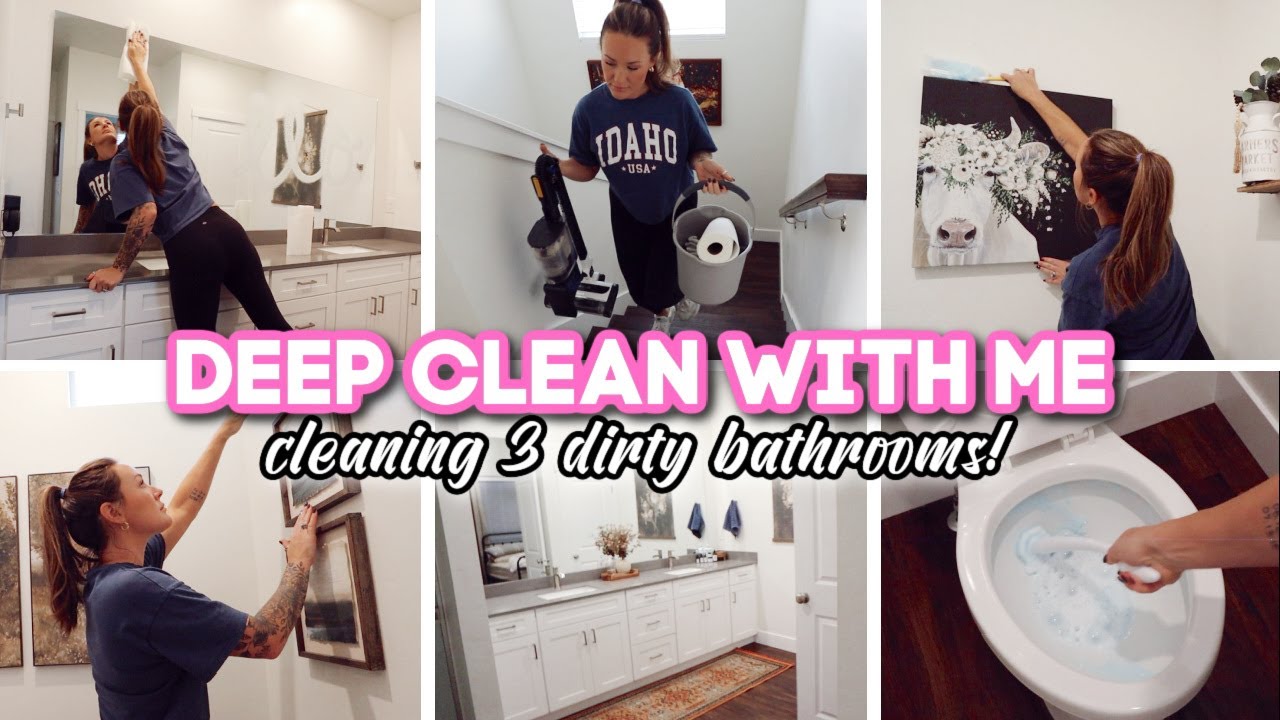 DEEP CLEAN WITH ME! // cleaning motivation // BATHROOM DEEP CLEAN - YouTube