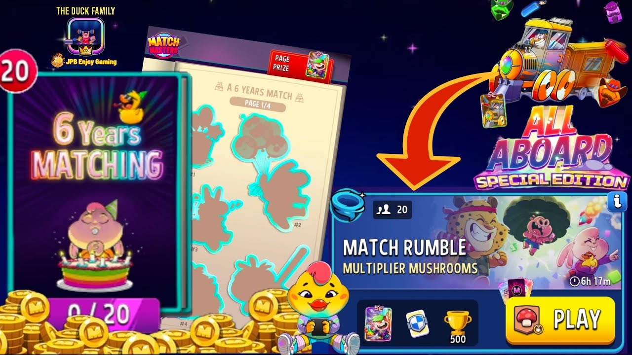 Match Masters 6Years matching Album complete/ Match Rumble 20 Player ...