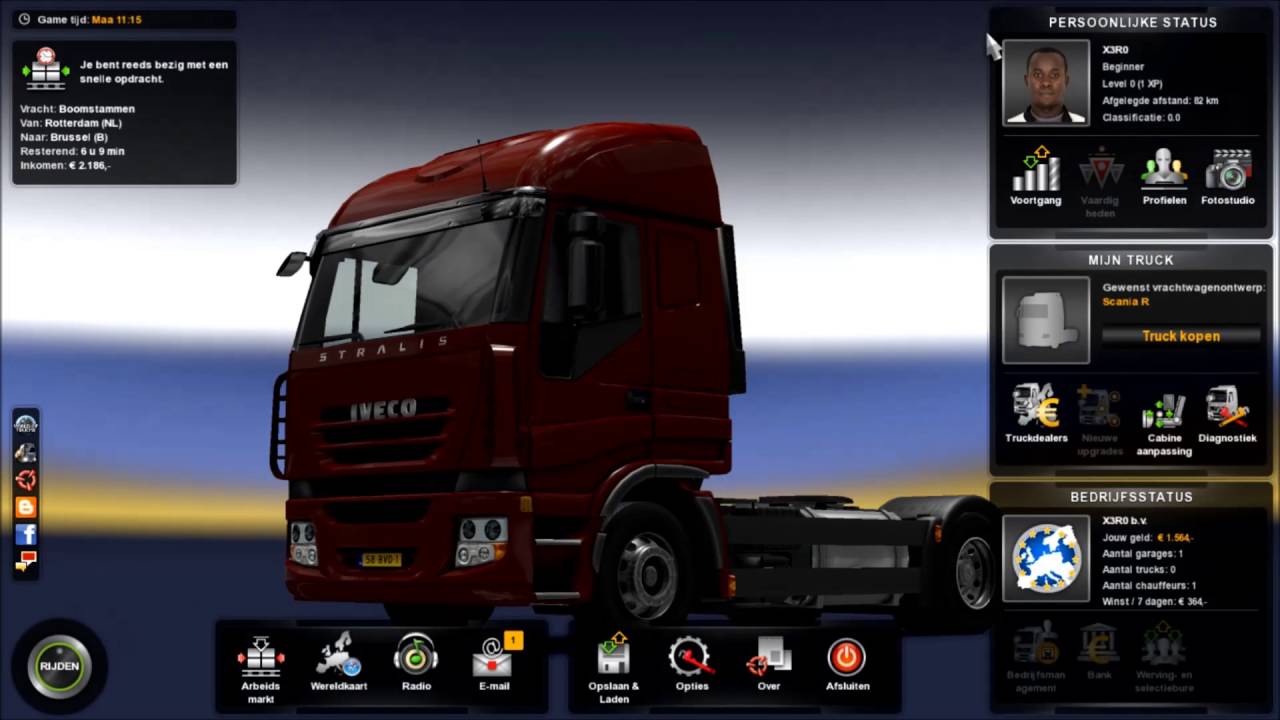 euro truck simulator #1 Een vreemd begin... - YouTube