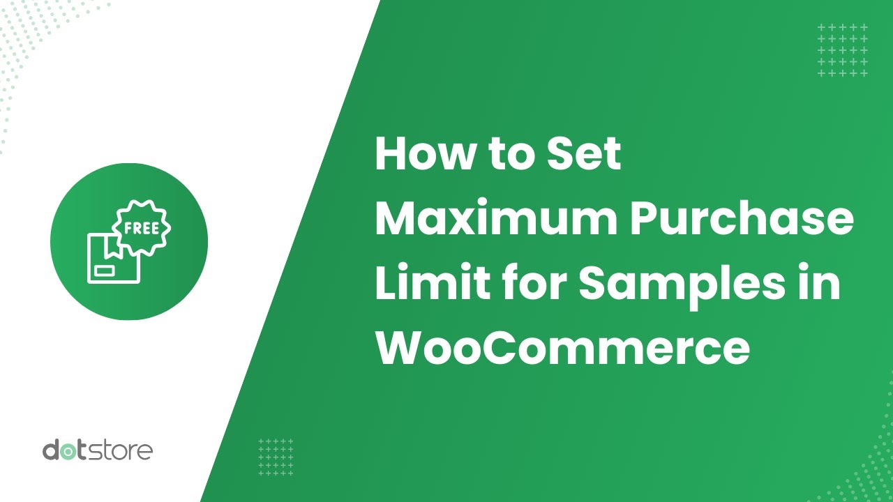 How to Set Purchase Limits for Product Samples in WooCommerce? - YouTube