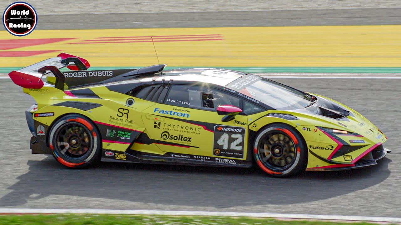 Lamborghini Huracán Super Trofeo EVO2 LOUD V10 SOUNDS & FLAMES! 6 Hours ...