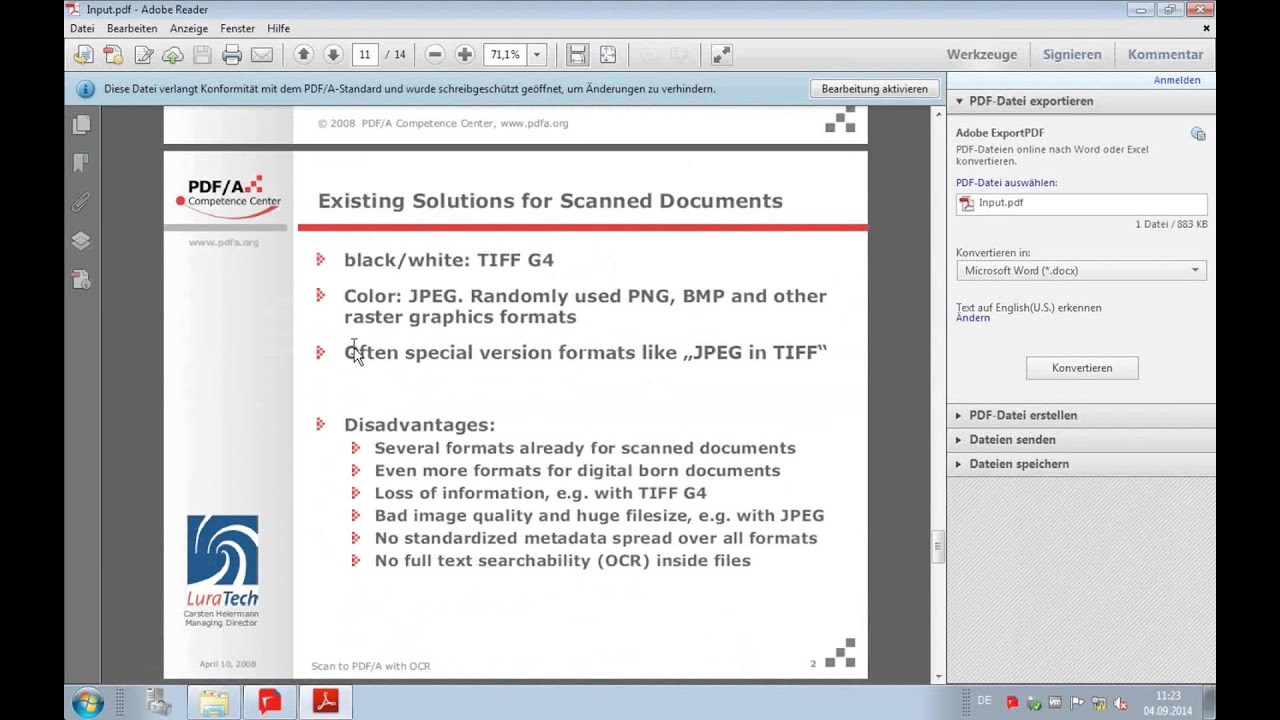 LuraTech PDF Compressor praktisch – Teil 2 Verarbeitung von Born ...