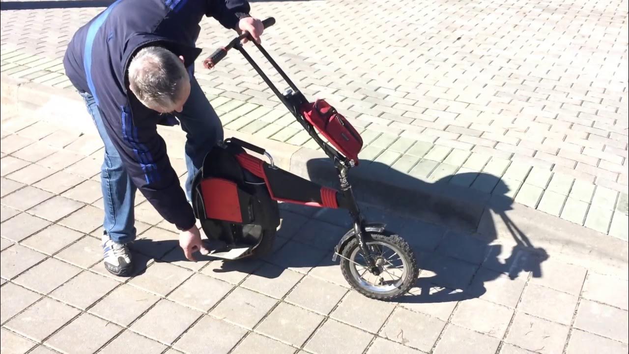 Самокат из моноколеса - YouTube