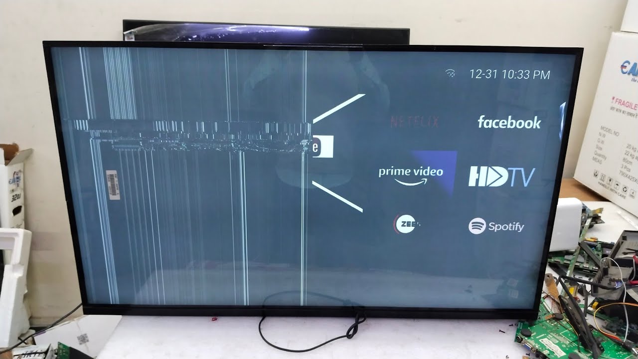 43 inch LED tv half screen problem| Led tv half display problem| tv ...