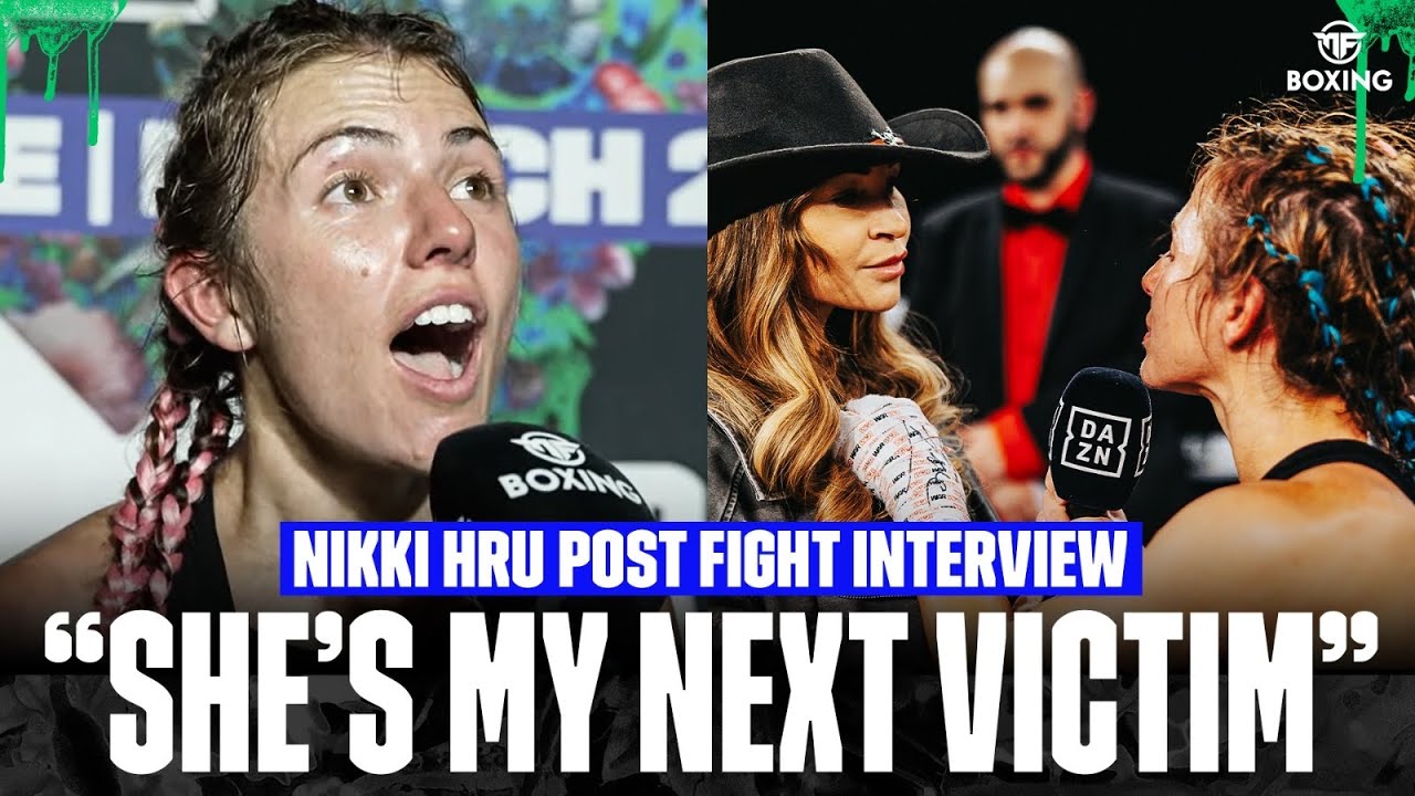 "WHAT IS AJ BUNKER DOING?!" | NIKKI HRU POST FIGHT INTERVIEW | Misfits ...