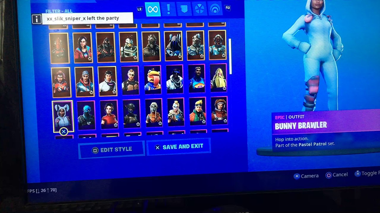 Fortnite locker wins skin pick axe gliders wraps banners and music and ...