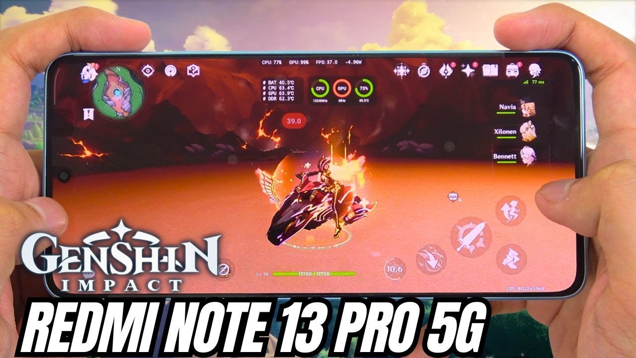 Redmi Note 13 Pro 5G Genshin Impact Gaming Test | Max Graphics & FPS ...