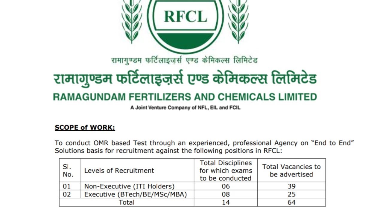 RFCL NEW REQUIREMENTS FOR ENGINEERS!! (ITI/BE/B. TECH/MBA/MSC) - YouTube