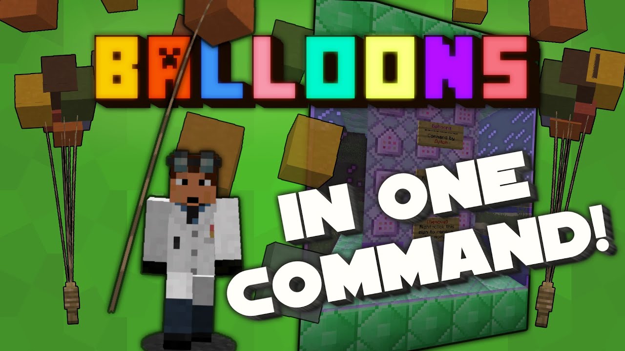 Minecraft | Balloons - In One Command!!! [1.9 +] - YouTube