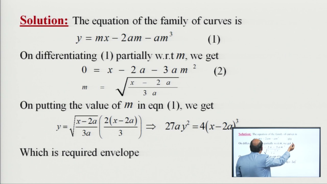 Envelope of Family of One and Two Parameter - YouTube