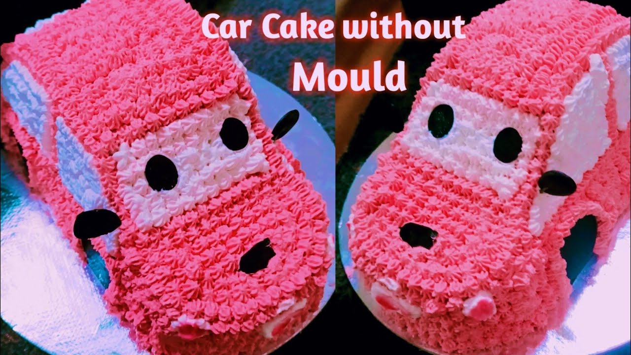 car cake| half kg car cake| simple cake decoration| Rithus home cooking ...