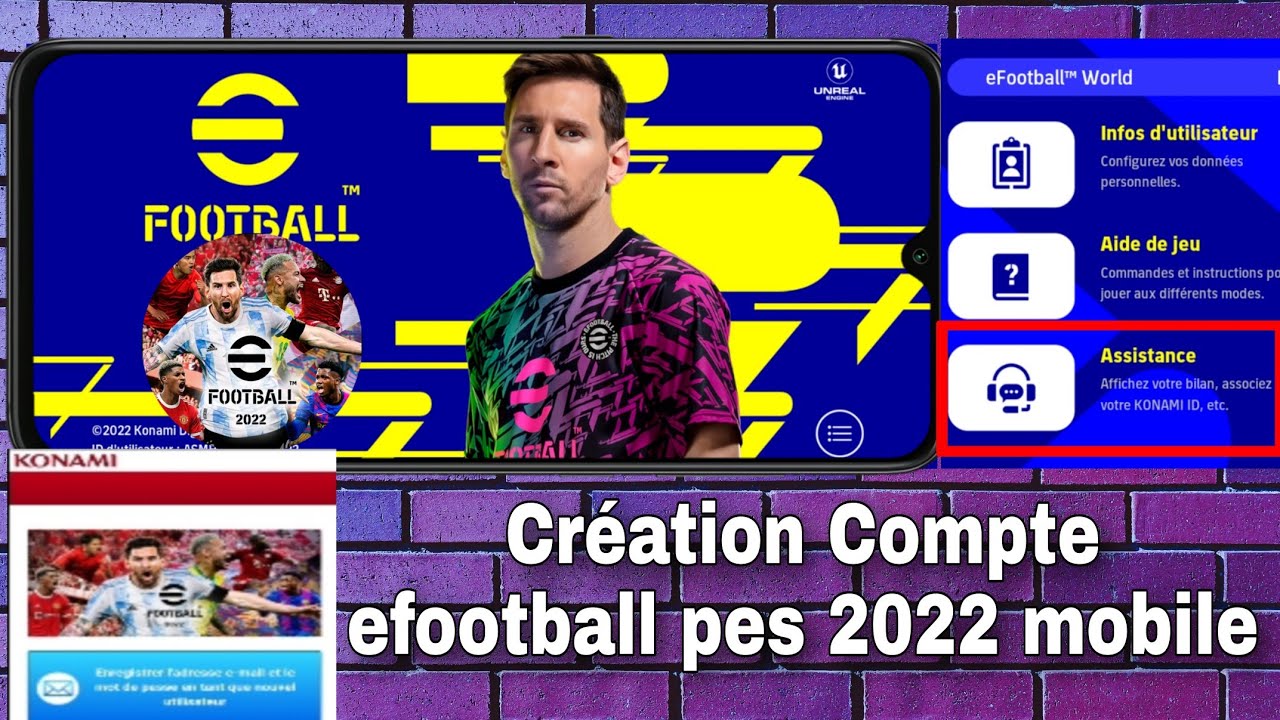 Comment créer un compte Konami PES 2022 Mobile - eFootball™ 2022 - YouTube