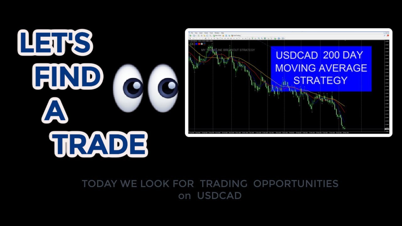 200 DAY MOVING AVERAGE STRATEGY to find a trade | USDCAD - YouTube