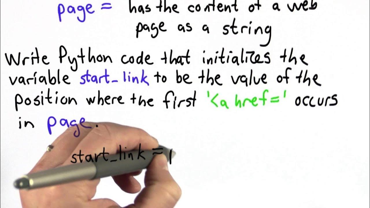 Extracting Links Solution - Intro to Computer Science - YouTube