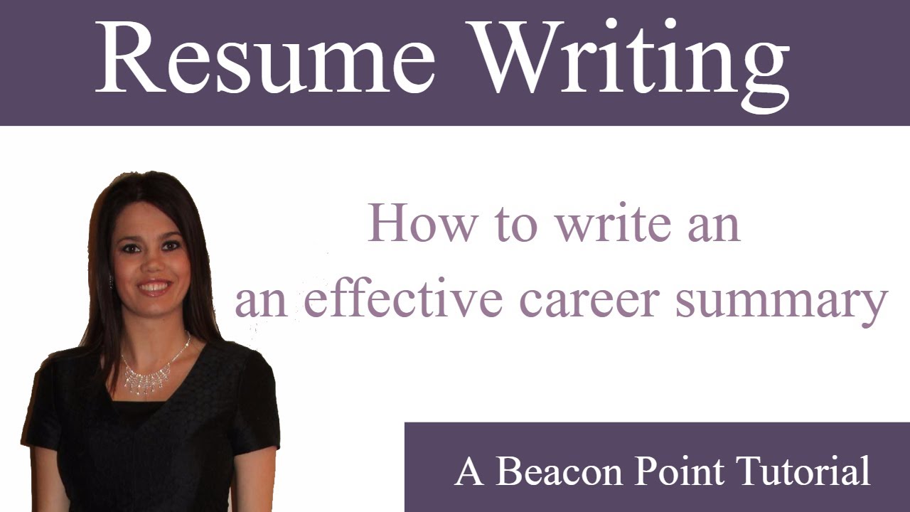 How to write a career summary - YouTube