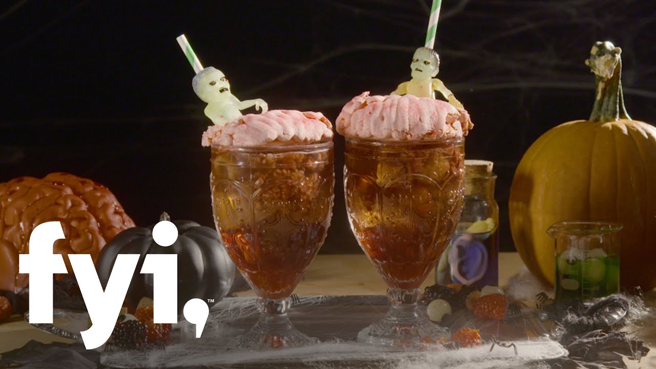 Sweet Treats: Halloween Zombie Brains Cocktail Recipe | FYI - YouTube