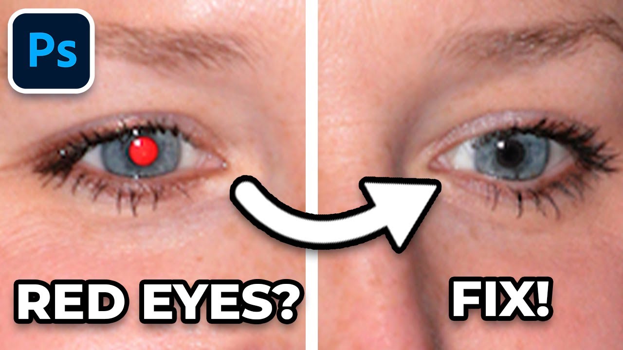 FIX Red Eye In SECONDS With Photoshop! - YouTube