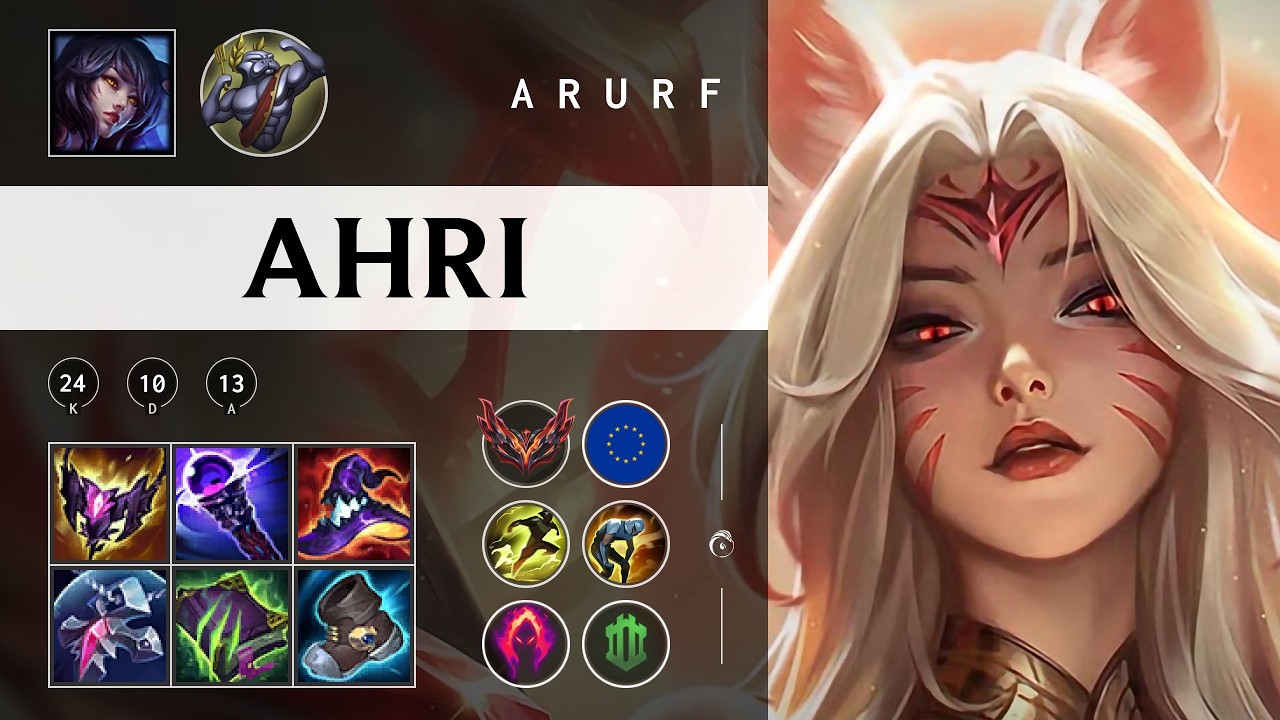Ahri ARURF - EUW Grandmaster Patch 26.02 - YouTube