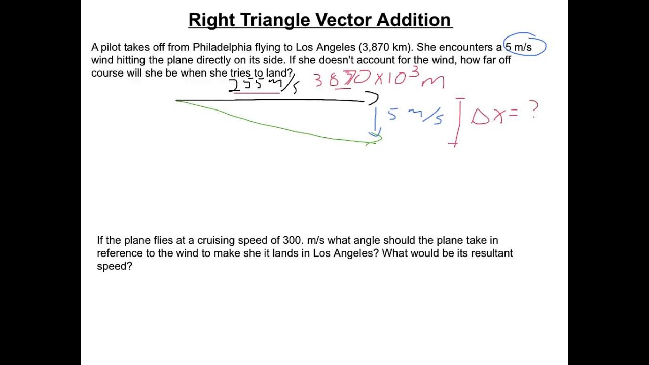 Right Triangle Adding Vectors - YouTube