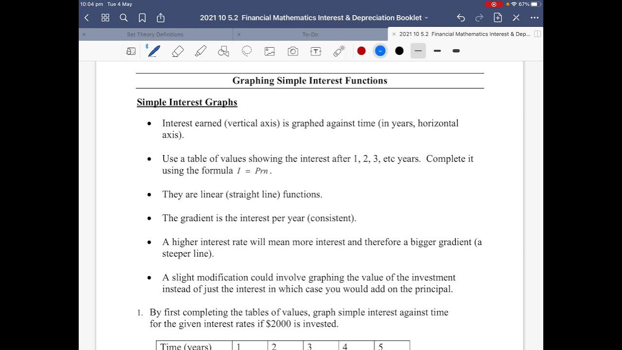 Simple interest graph - YouTube