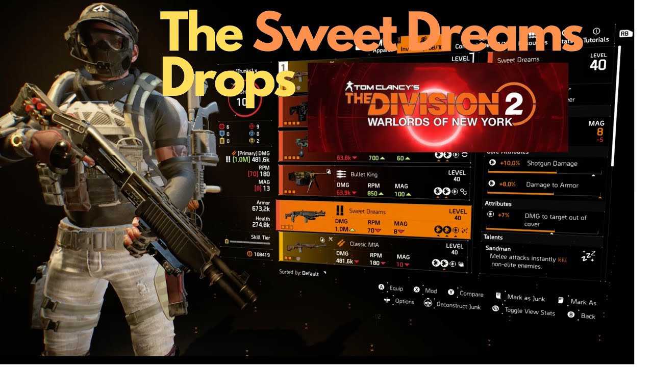 The division 2 The sweet dreams finally drops. - YouTube