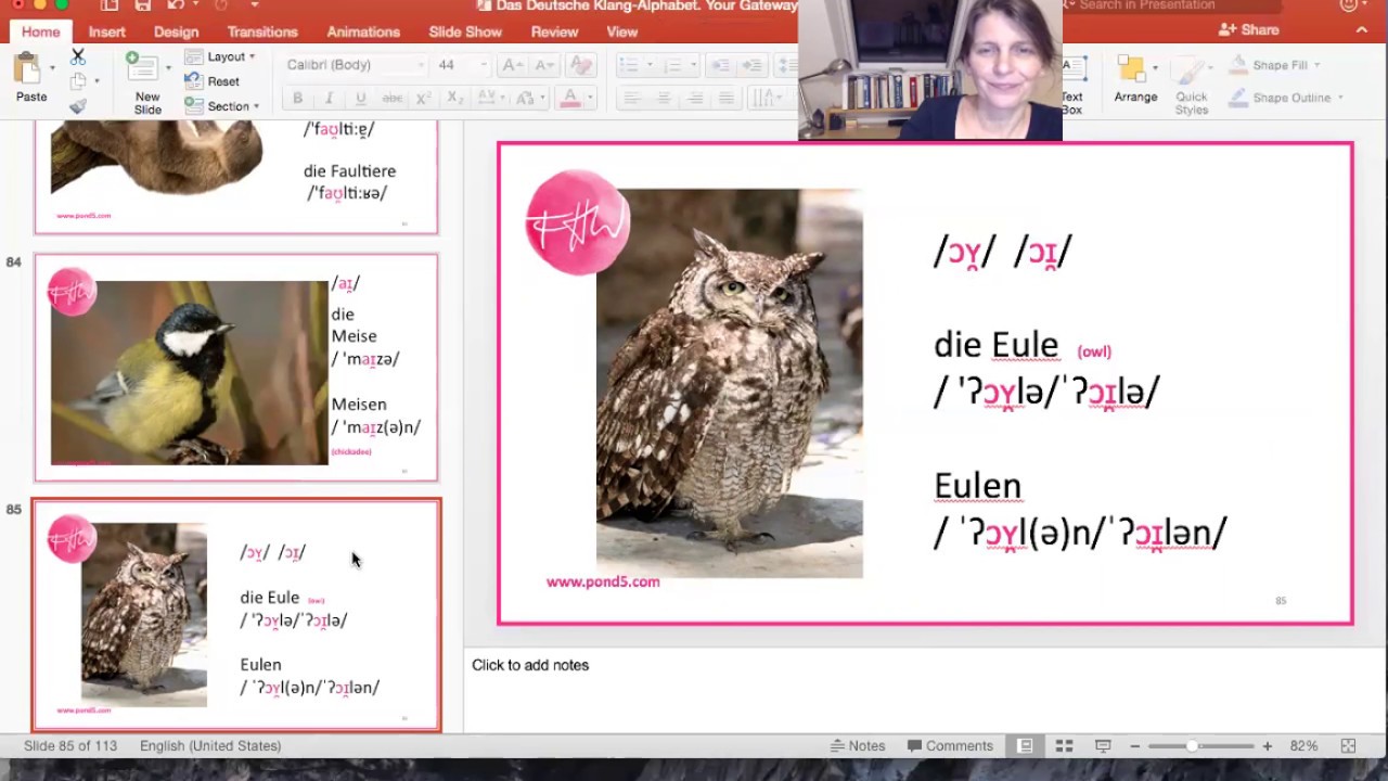 04 German back vowels and diphthongs - YouTube