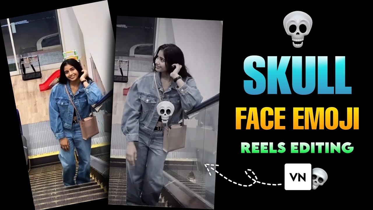 Trending Skull Face Video Editing In Vn App | Skull Face Emoji Video ...