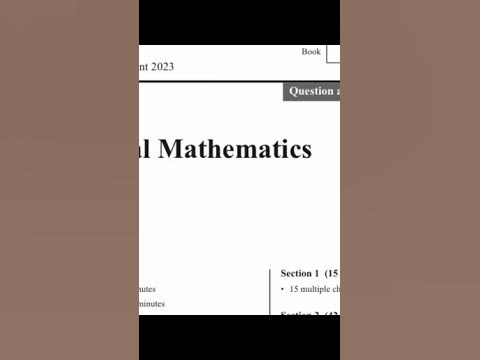General Maths QCAA external exam 2023 paper 1 - Q16-25 - YouTube