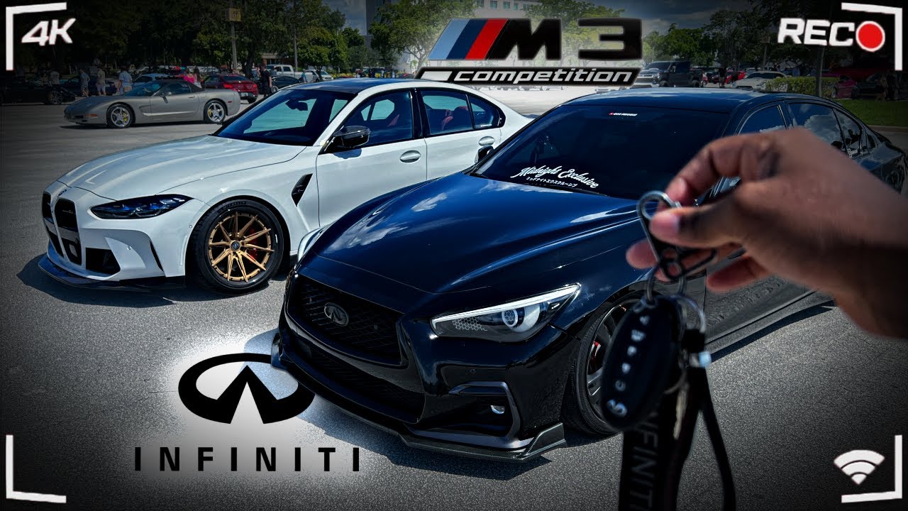 I TOOK MY MURDERED OUT Q50S TO CARS & COFFEE FOR THE FIRST TIME!! *I’m ...