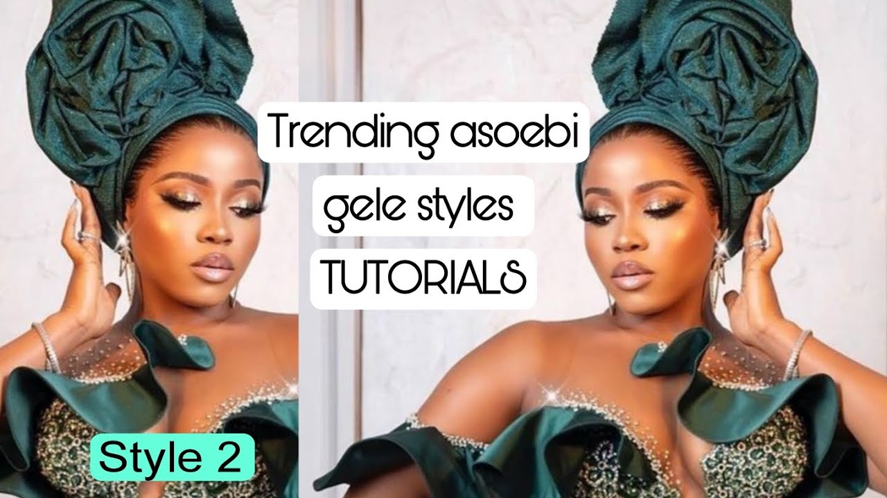 how to tie easy asoebi gele (style 2) - YouTube