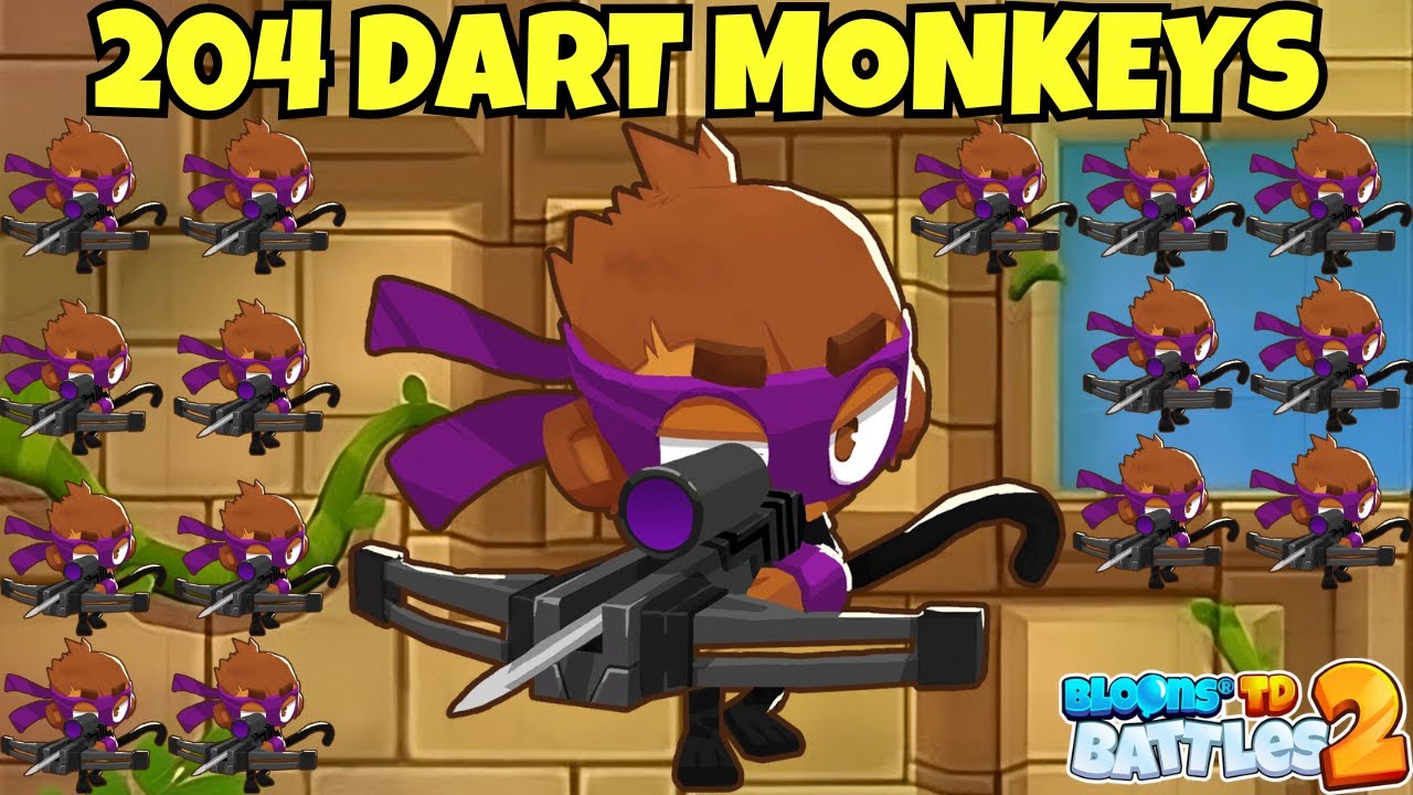 Getting 204 Dart Monkeys is INSANE | Bloons TD Battles 2 - YouTube